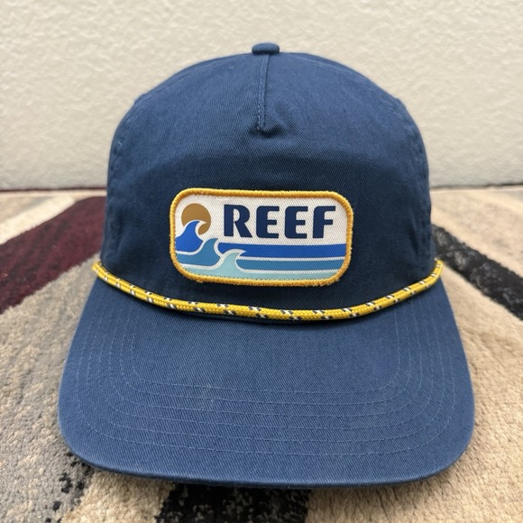 Reef | Accessories | Reef Hat Cap Snap Back Blue Trucker Rope Surf ...